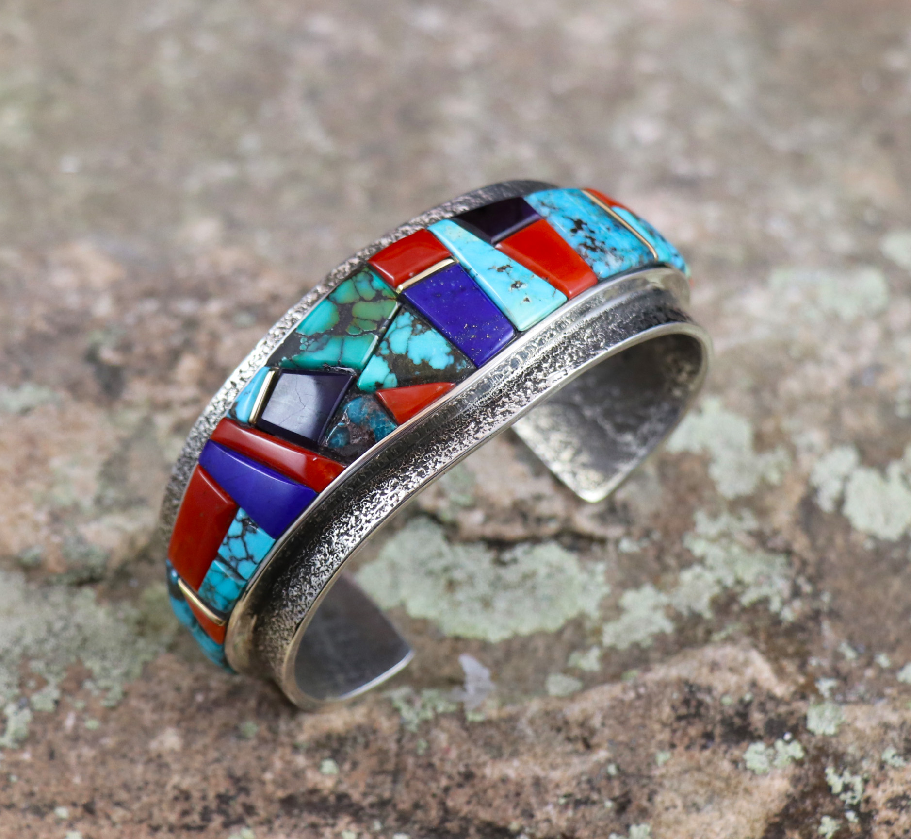 Multi Colored Inlay Stone Bracelet | Legacy Gallery Inc.