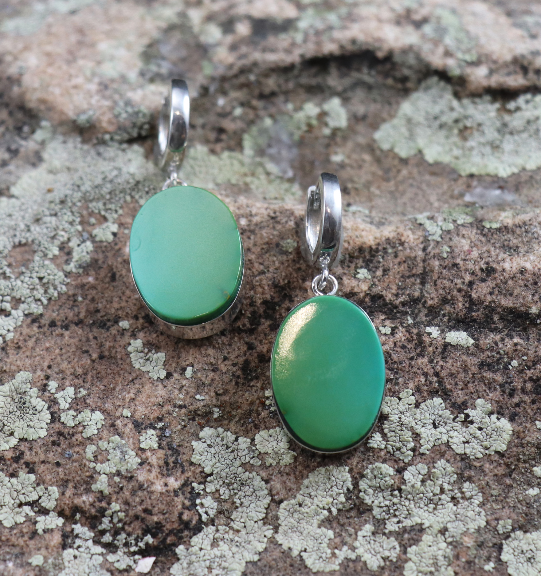 Pastel Nevada Green Turquoise Dangle Earrings | Legacy Gallery Inc.